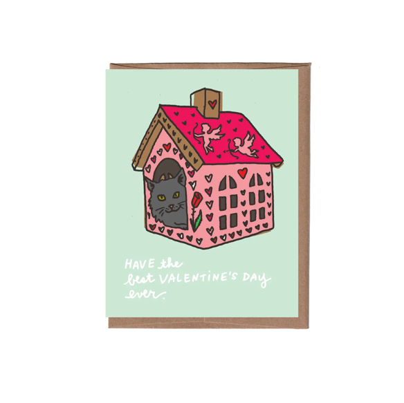 Cat House Valentine Card – Wildcard