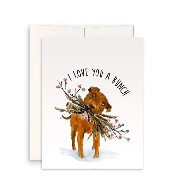 Pitbull Love Bunch Valentines Day Card – Wildcard